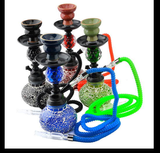 Hookah Pipe Small Size Portable ShiSha Pipe Set Glass Ball 26cm – One ...